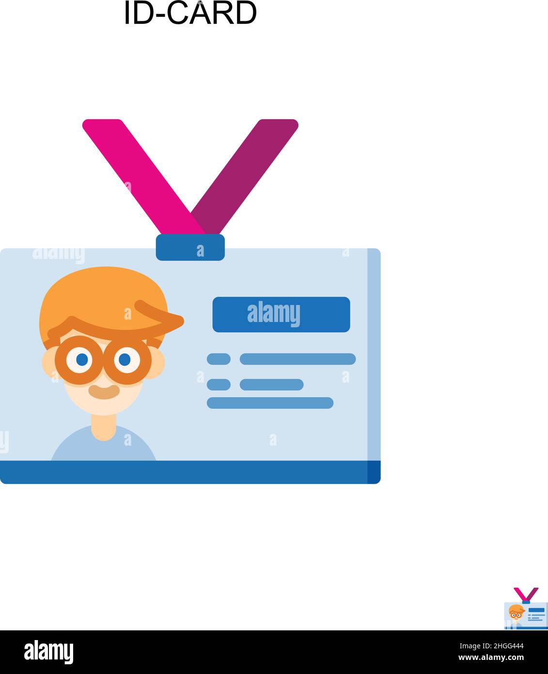 Id-card Simple vector icon.Perfect color modern pictogram on editable ...