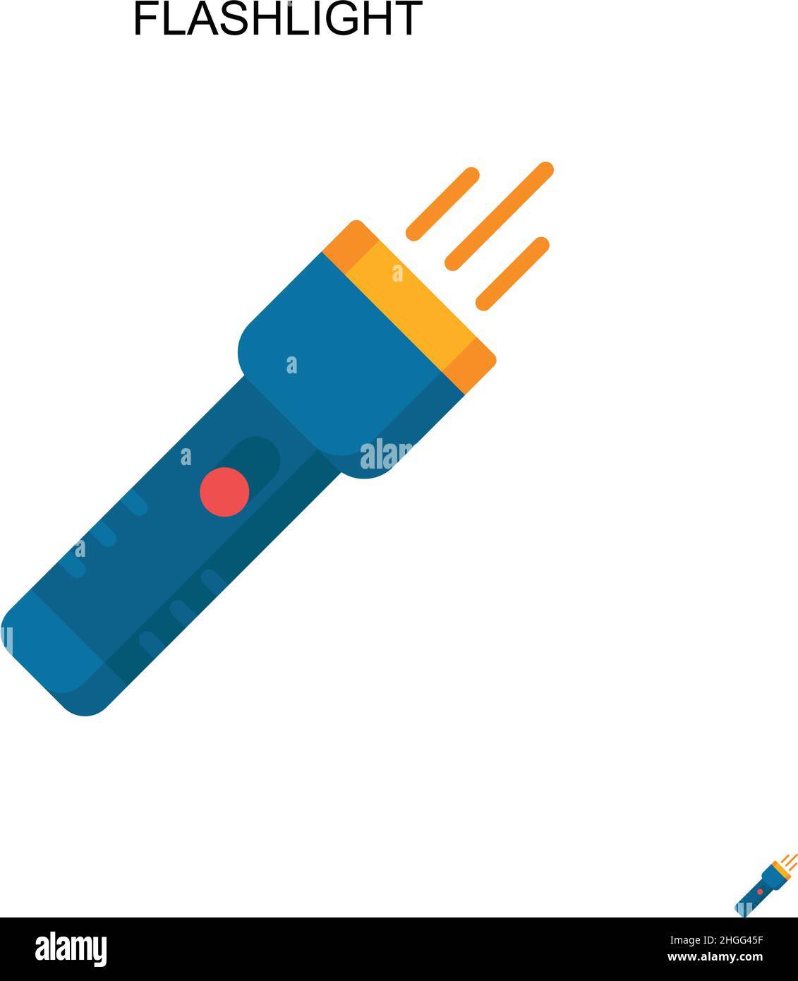 Flashlight Simple vector icon.Perfect color modern pictogram on ...