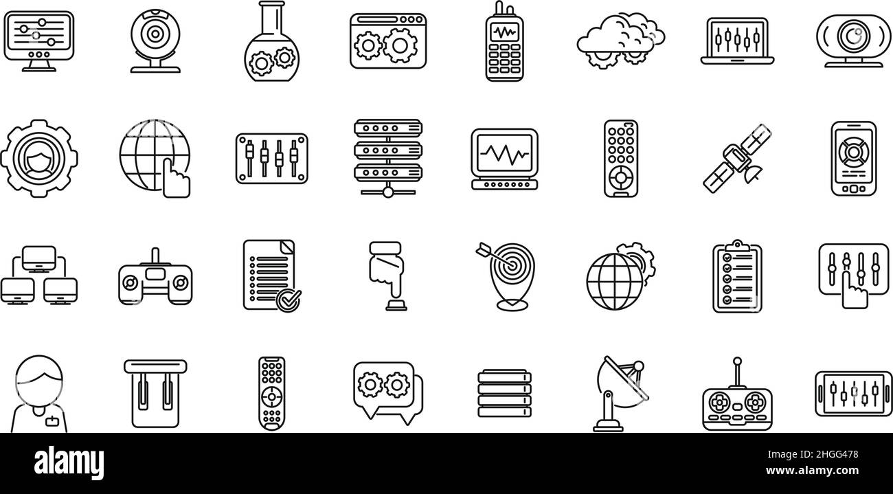 Control icon outline vector. Digital global. World center Stock Vector ...