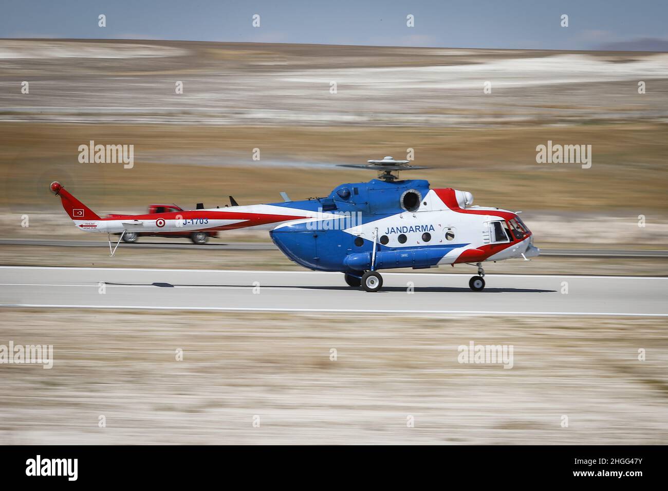 ESKISEHIR, TURKEY - SEPTEMBER 12, 2021: Turkish Jandarma Force Mil Mi ...