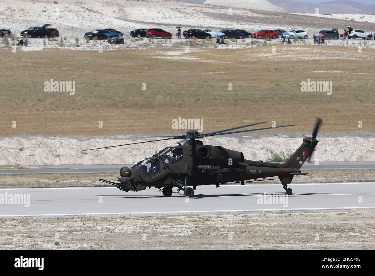 ESKISEHIR, TURKEY - SEPTEMBER 12, 2021: Turkish Police Force TAI T-129A ...