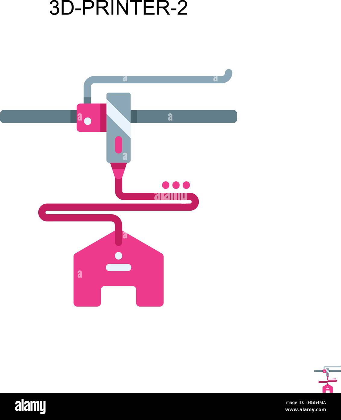 3d-printer-2 Simple vector icon.Perfect color modern pictogram on ...