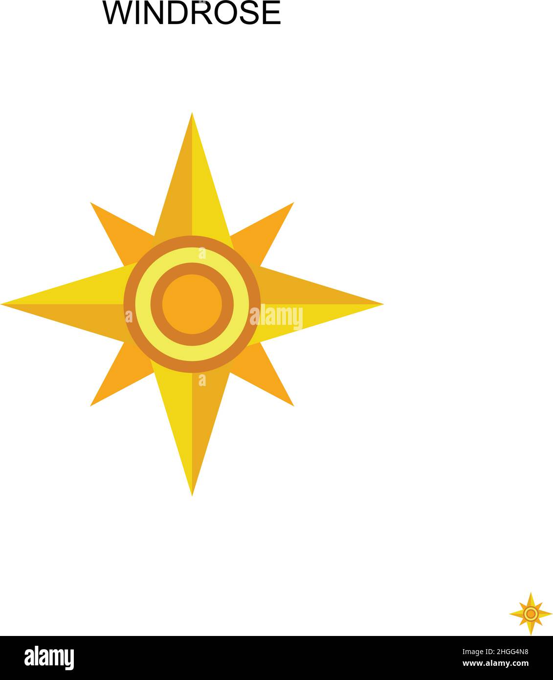 Windrose Simple vector icon.Perfect color modern pictogram on editable stroke. Windrose icons ...