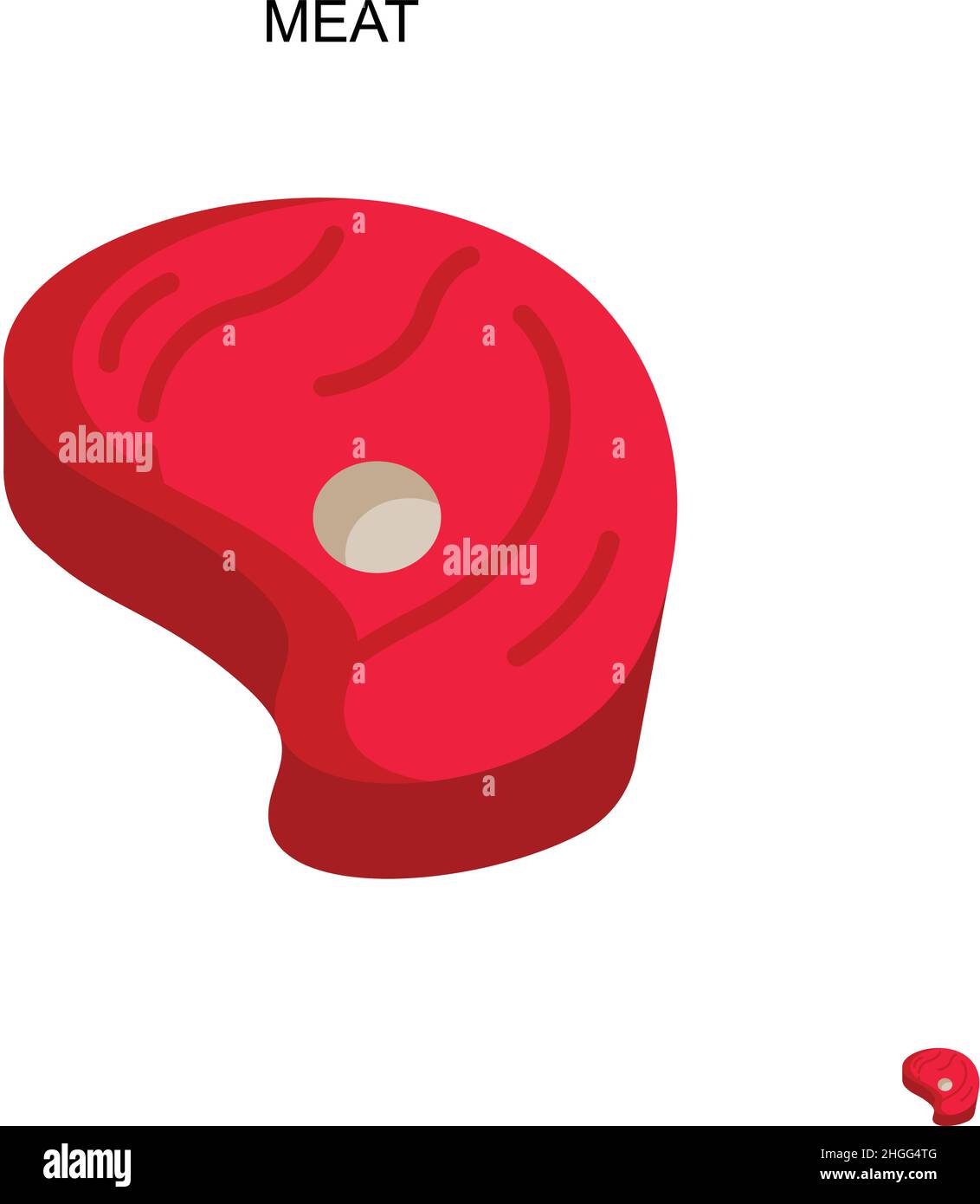 Meat Simple vector icon.Perfect color modern pictogram on editable ...