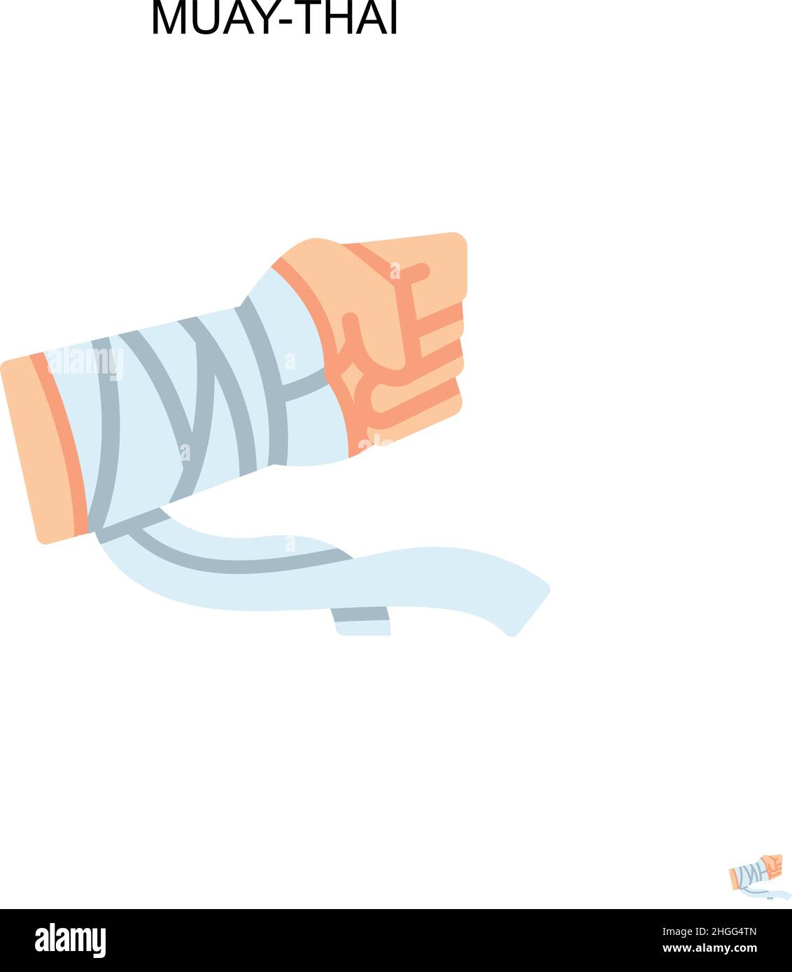 Muay-thai Simple vector icon.Perfect color modern pictogram on editable ...