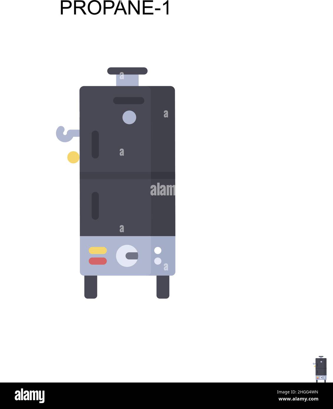 Propane-1 Simple vector icon.Perfect color modern pictogram on editable ...
