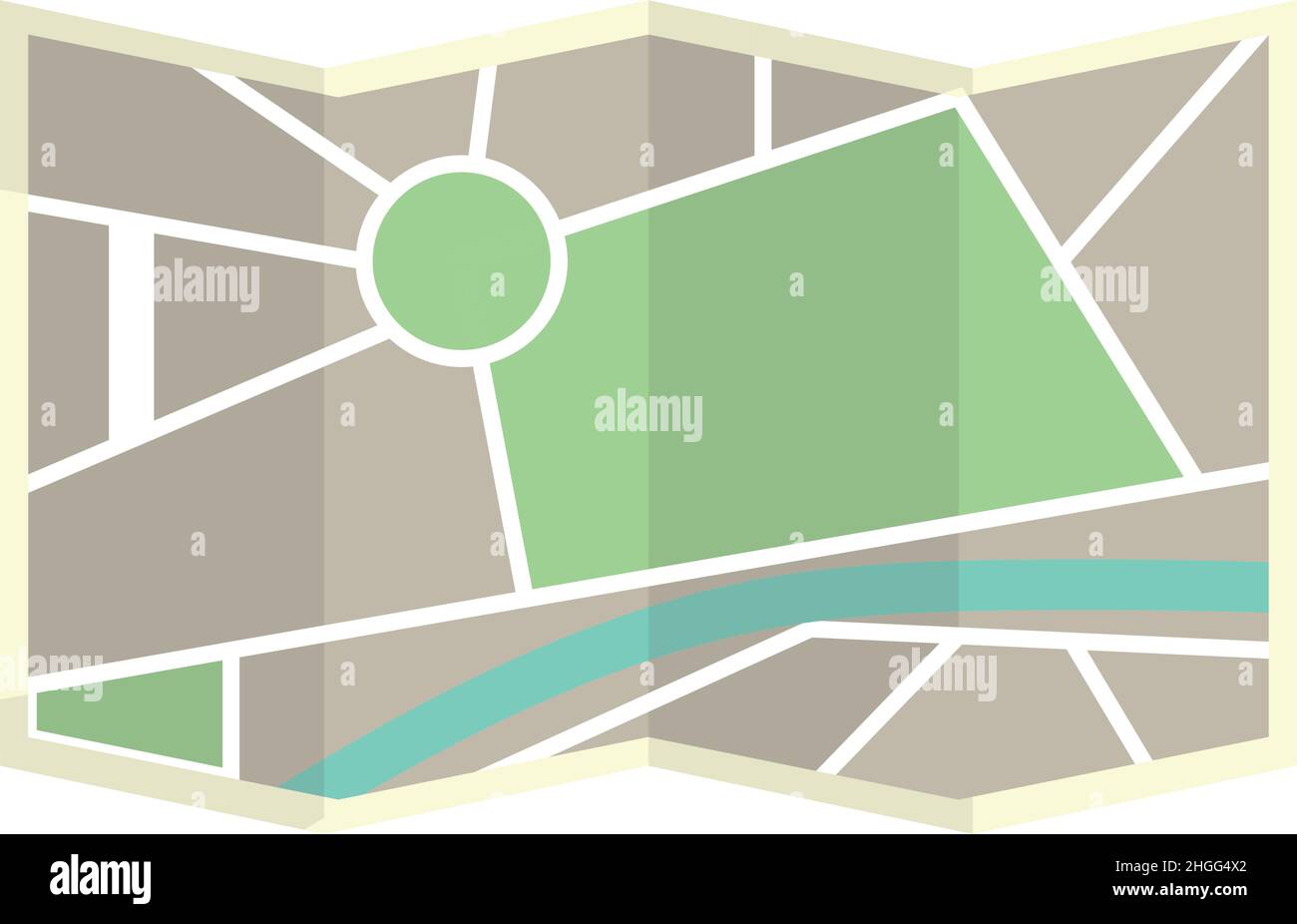 folded map location Stock Vector Image & Art - Alamy