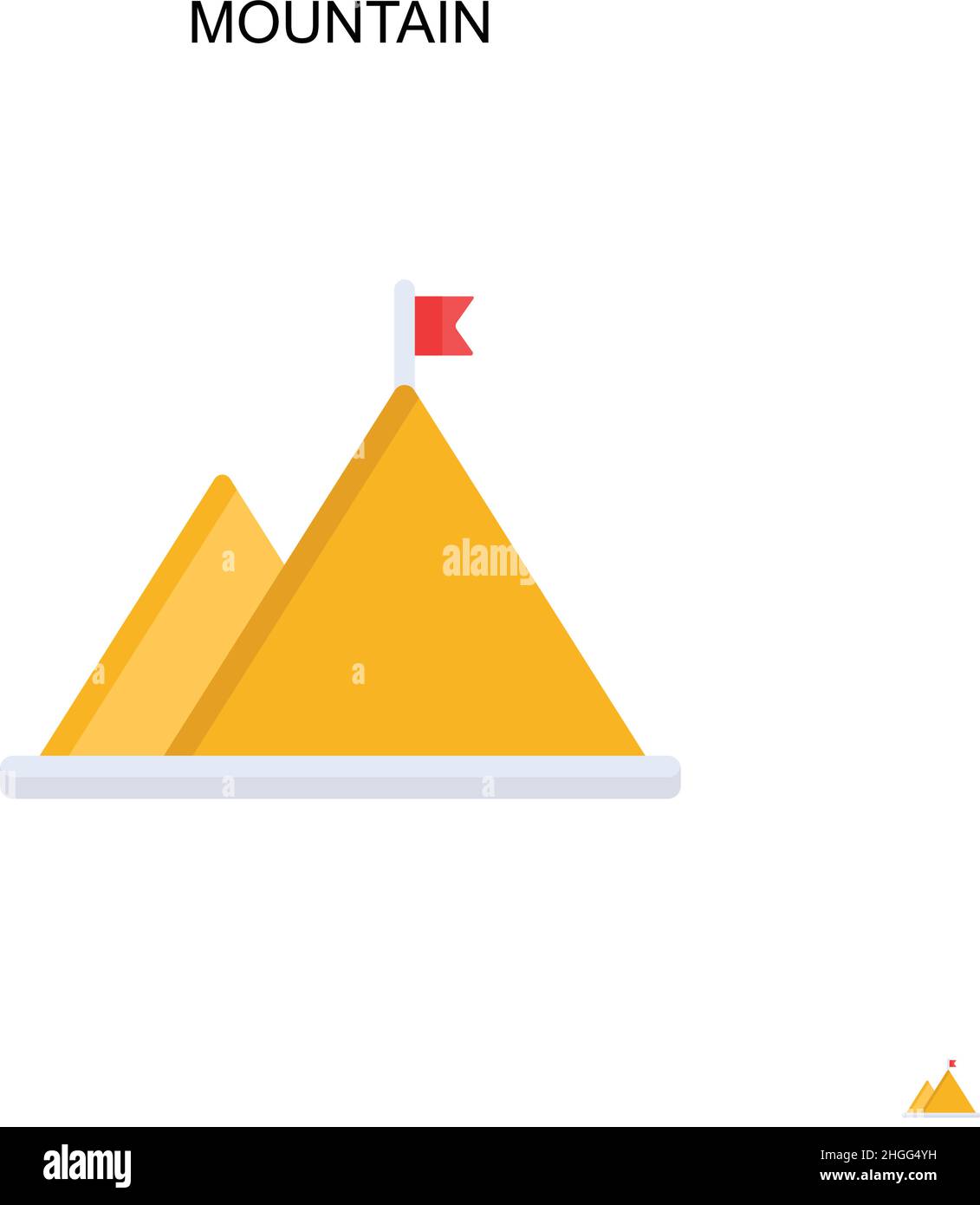 Mountain Simple vector icon.Perfect color modern pictogram on editable ...