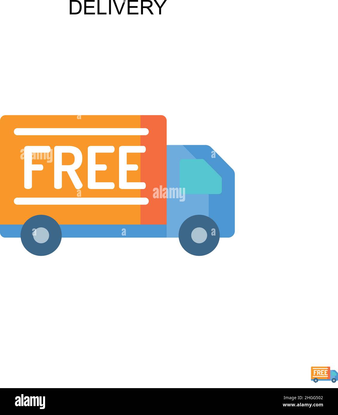 Delivery Simple vector icon.Perfect color modern pictogram on editable ...