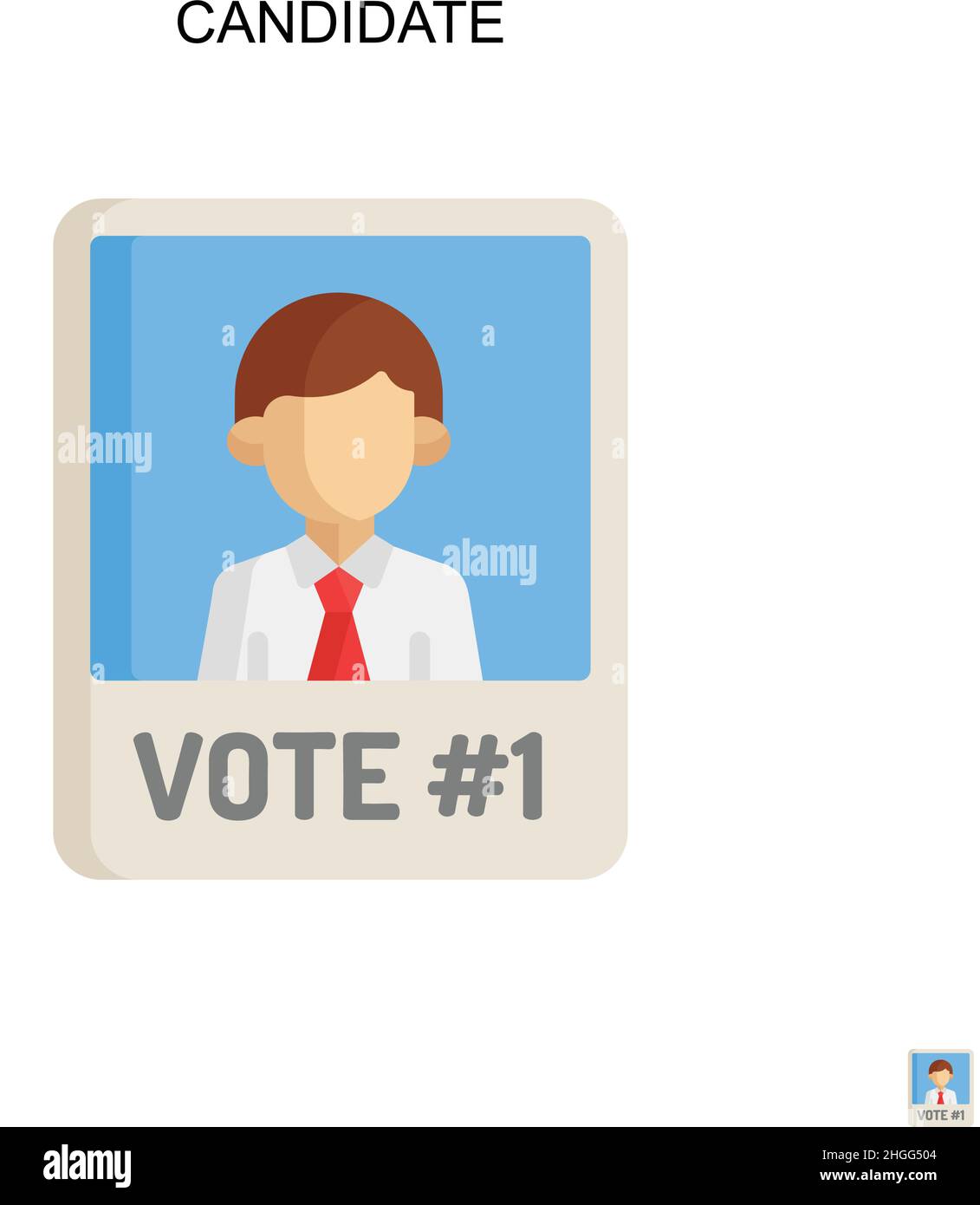 Candidate Simple vector icon.Perfect color modern pictogram on editable ...