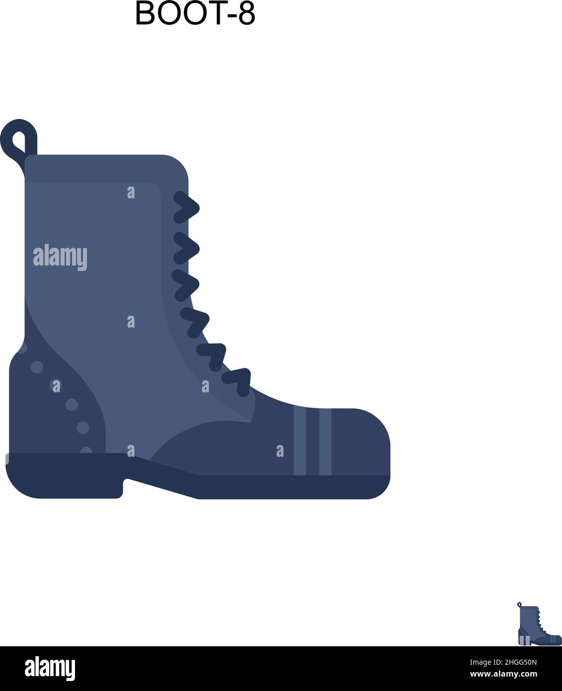 Boot-8 Simple vector icon.Perfect color modern pictogram on editable ...