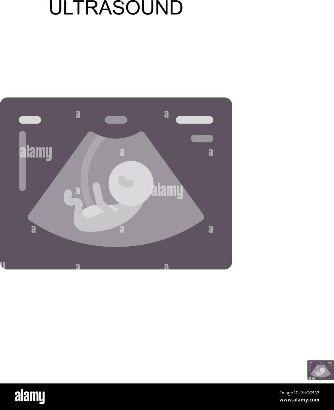 Ultrasound Simple vector icon.Perfect color modern pictogram on ...