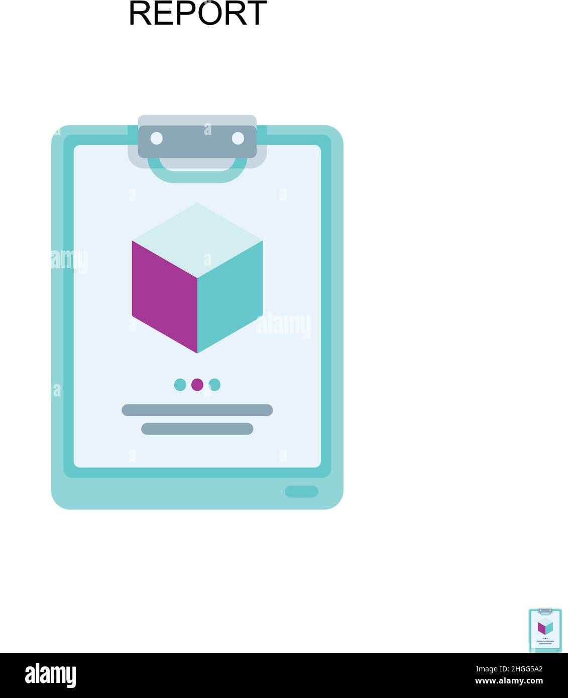 Report Simple vector icon.Perfect color modern pictogram on editable ...