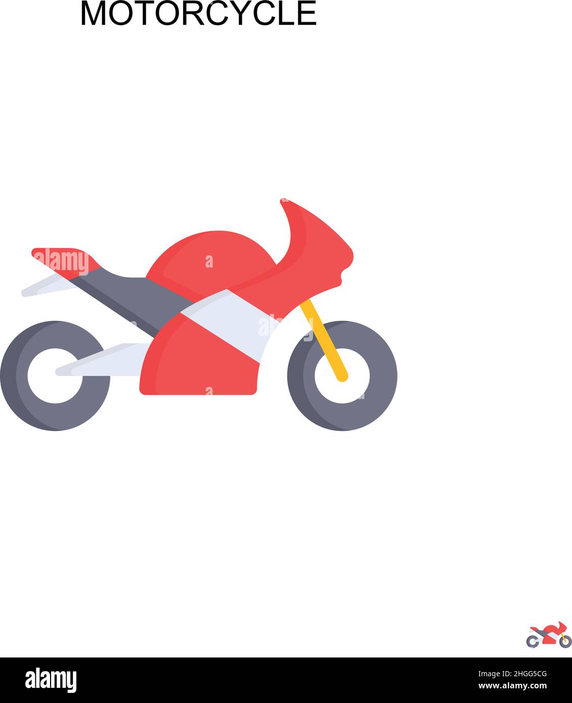 Motorcycle Simple vector icon.Perfect color modern pictogram on ...