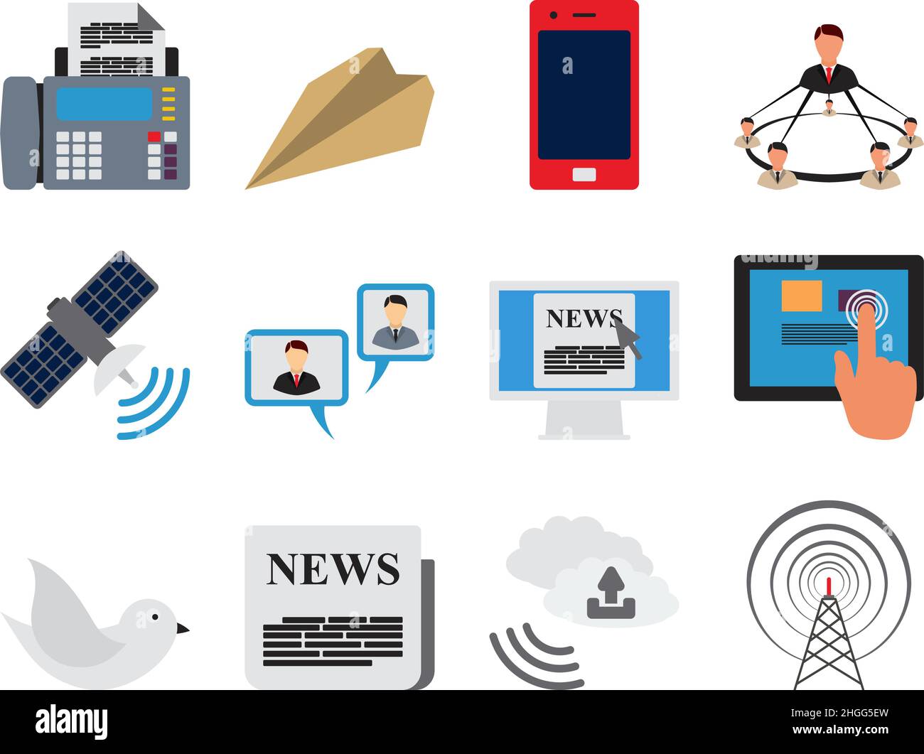 Net Icon Set. Flat Design. Fully editable vector illustration. Text ...