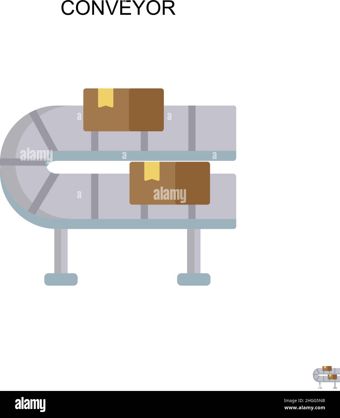 Conveyor Simple vector icon.Perfect color modern pictogram on editable ...