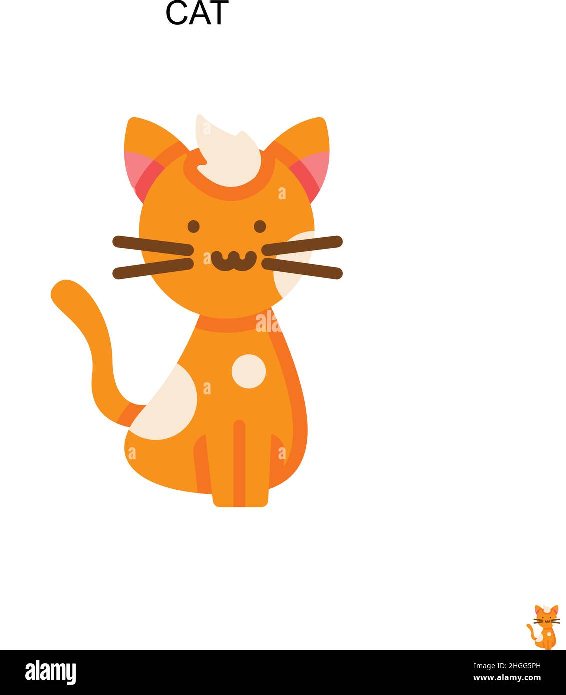 Cat Simple vector icon.Perfect color modern pictogram on editable ...