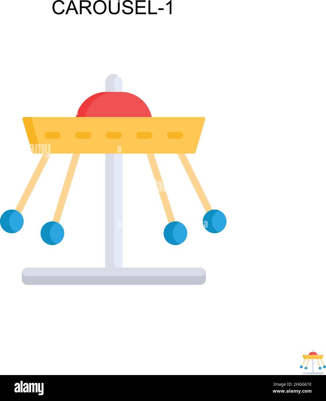 Carousel-1 Simple vector icon.Perfect color modern pictogram on ...