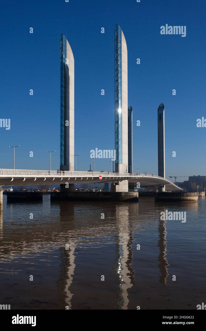 Jacques Chaban-Delmas bridge, Bordeaux, Nouvelle Aquitaine, France ...