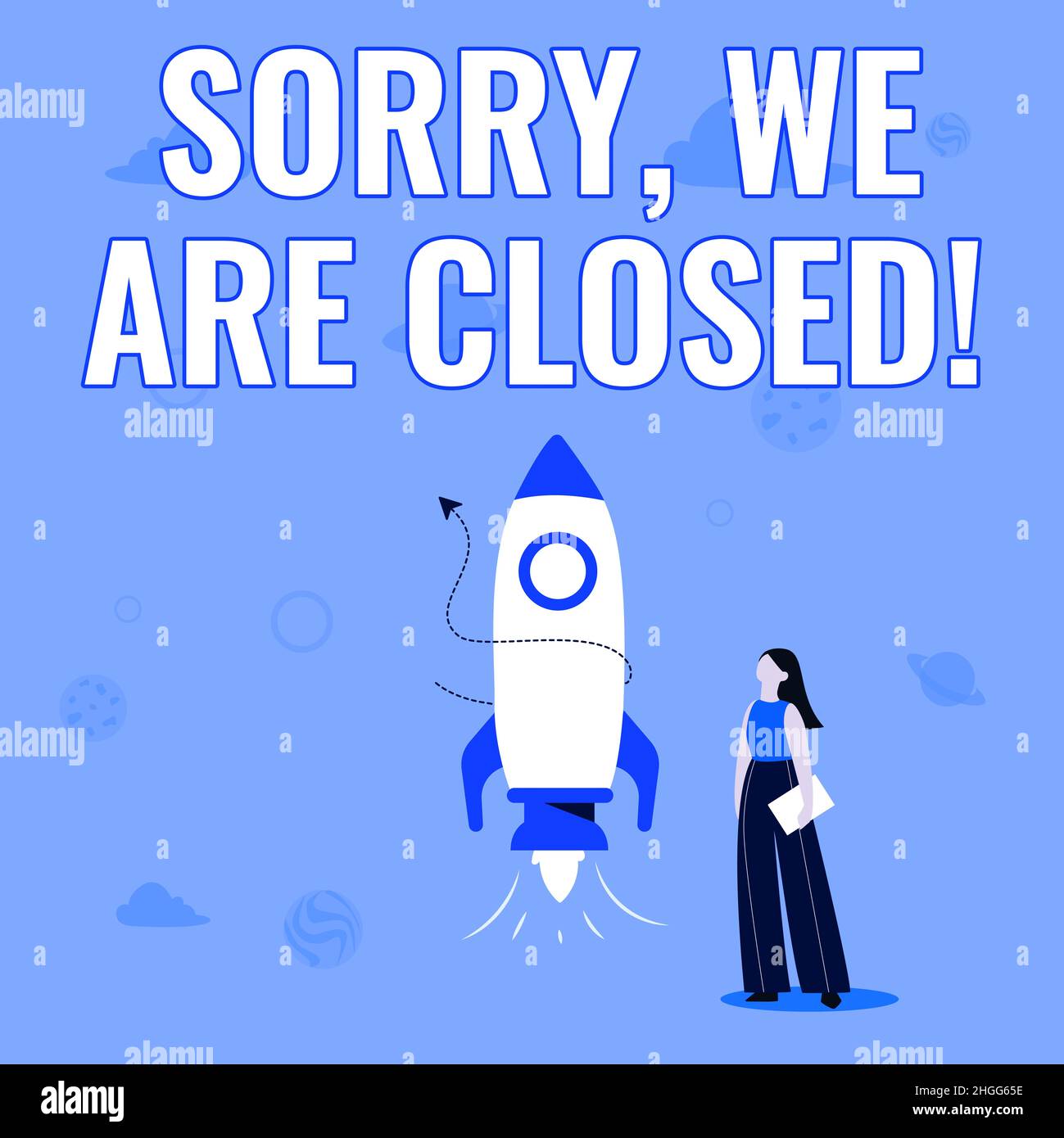 Inspiration showing sign Sorry, We Are Closed, Concept meaning ...