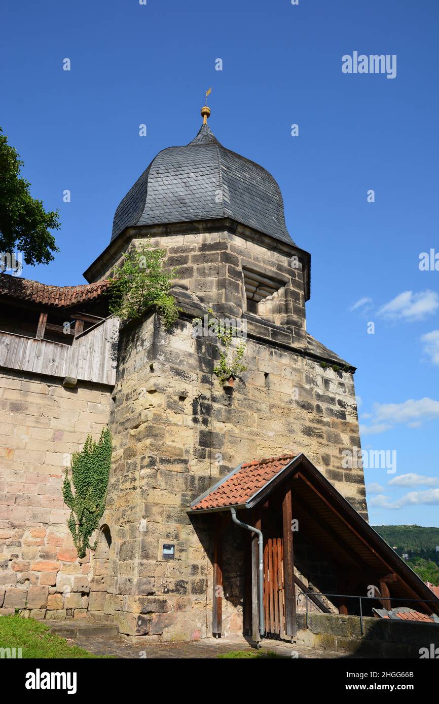 Kronach, Germany – 07.18.2021: Attractive historical buildings in the ...