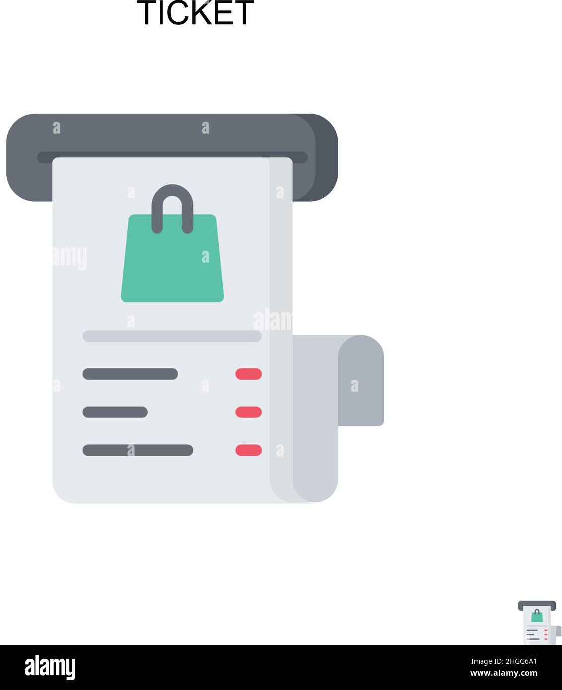 Ticket Simple vector icon.Perfect color modern pictogram on editable ...