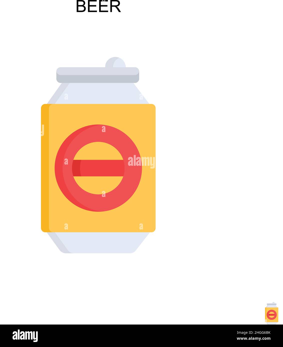 Beer Simple vector icon.Perfect color modern pictogram on editable ...