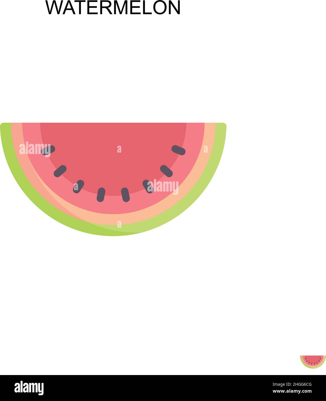 Watermelon Simple vector icon.Perfect color modern pictogram on ...