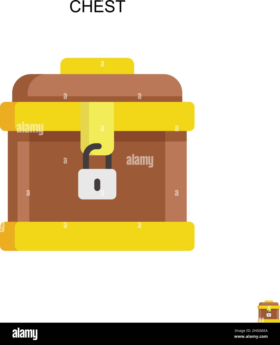 Chest Simple vector icon.Perfect color modern pictogram on editable ...
