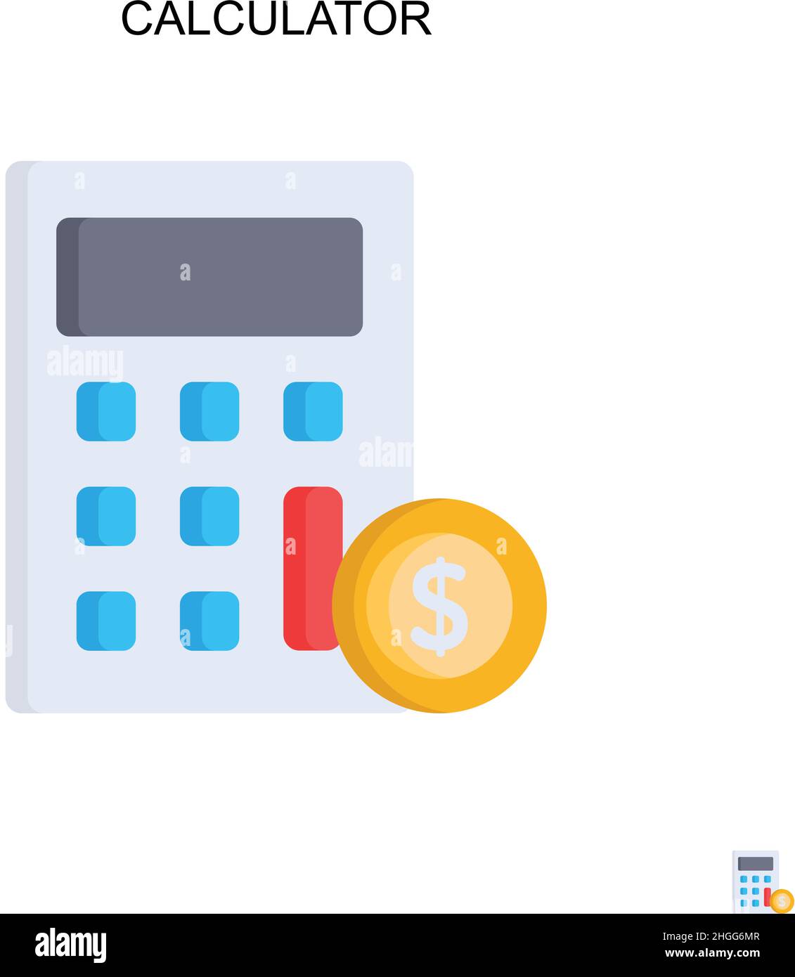 Calculator Simple vector icon.Perfect color modern pictogram on ...