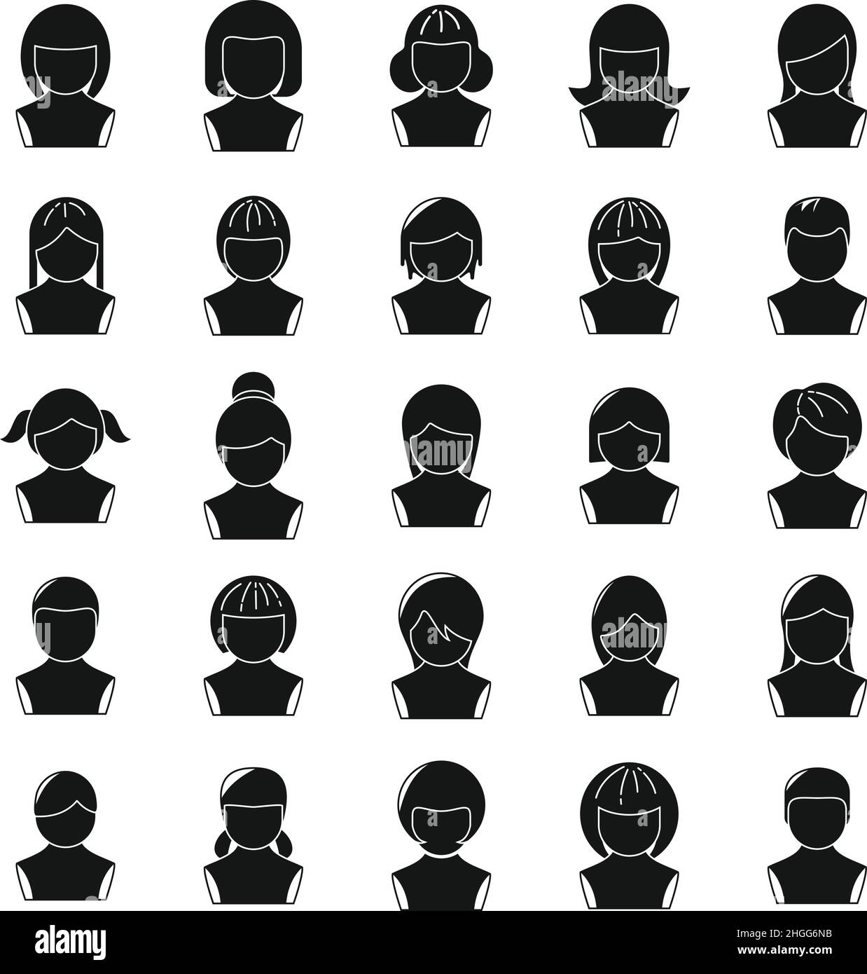 Woman short hair back view Stock Vector Images - Alamy