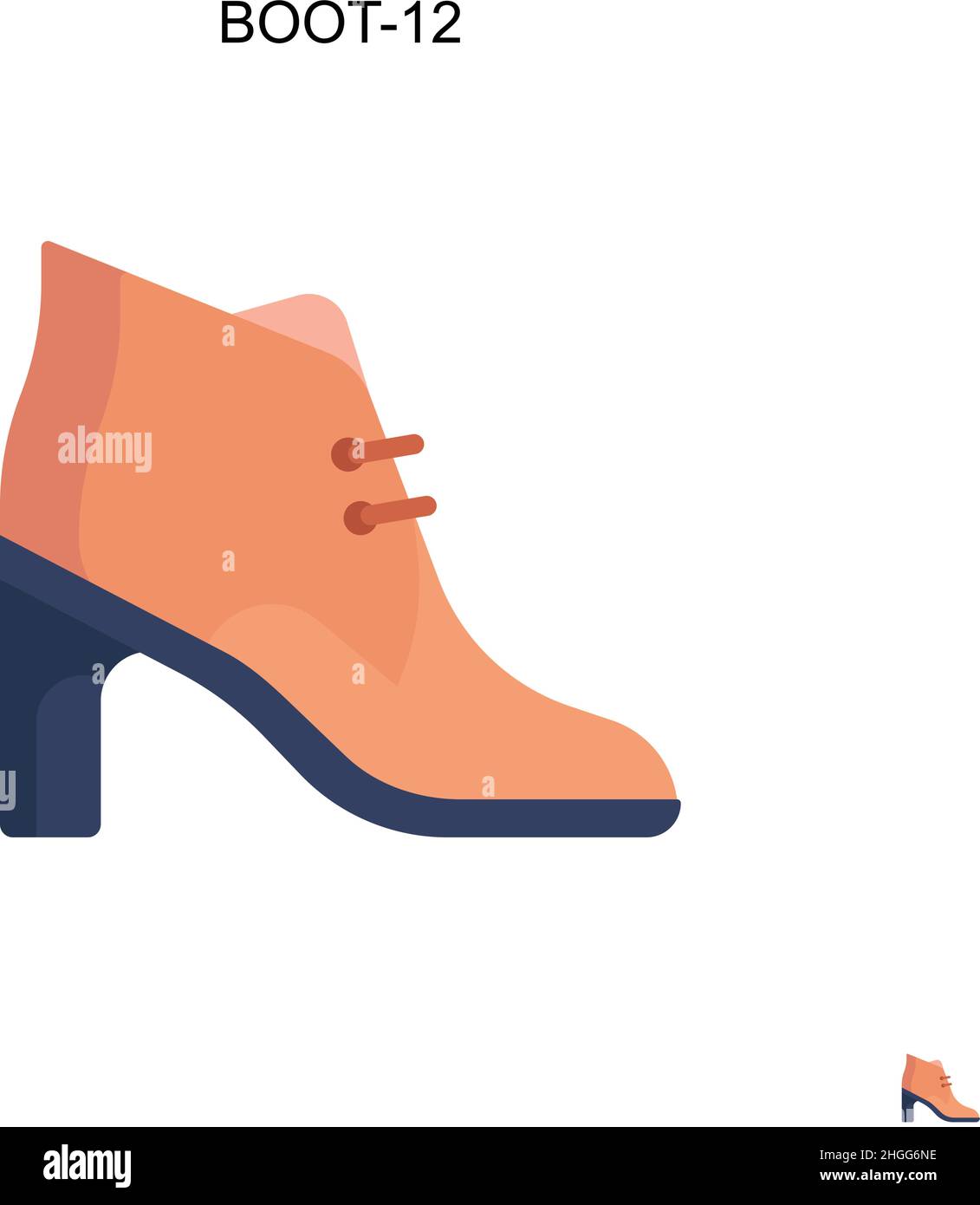 Boot-12 Simple vector icon.Perfect color modern pictogram on editable ...