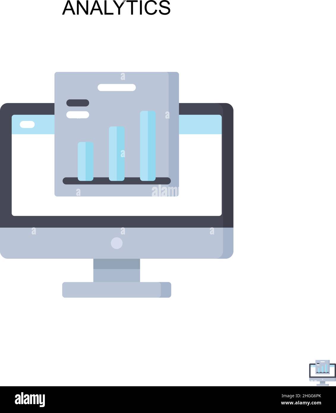 Analytics Simple vector icon.Perfect color modern pictogram on editable ...