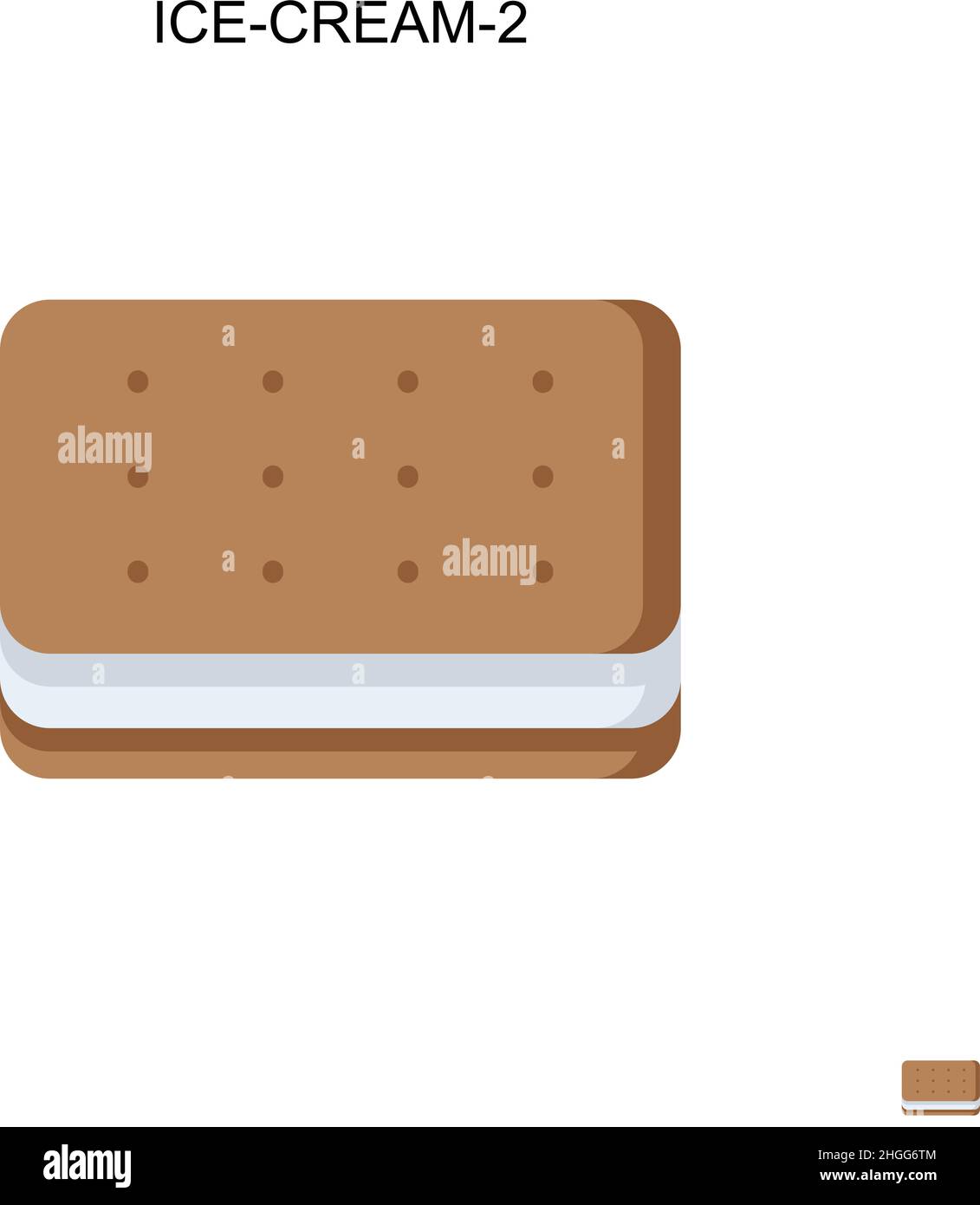 Ice-cream-2 Simple vector icon.Perfect color modern pictogram on ...