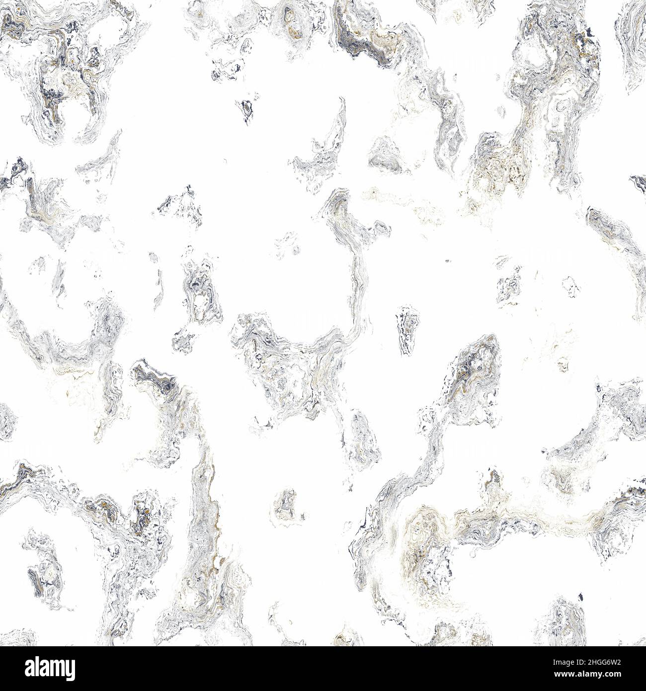 White tonal marbled seamless texture. Irregular pale ink blotch paint ...