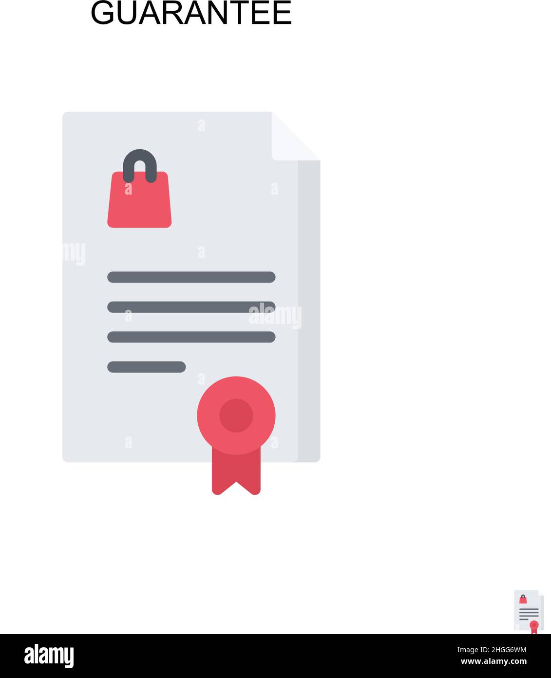 Guarantee Simple vector icon.Perfect color modern pictogram on editable ...