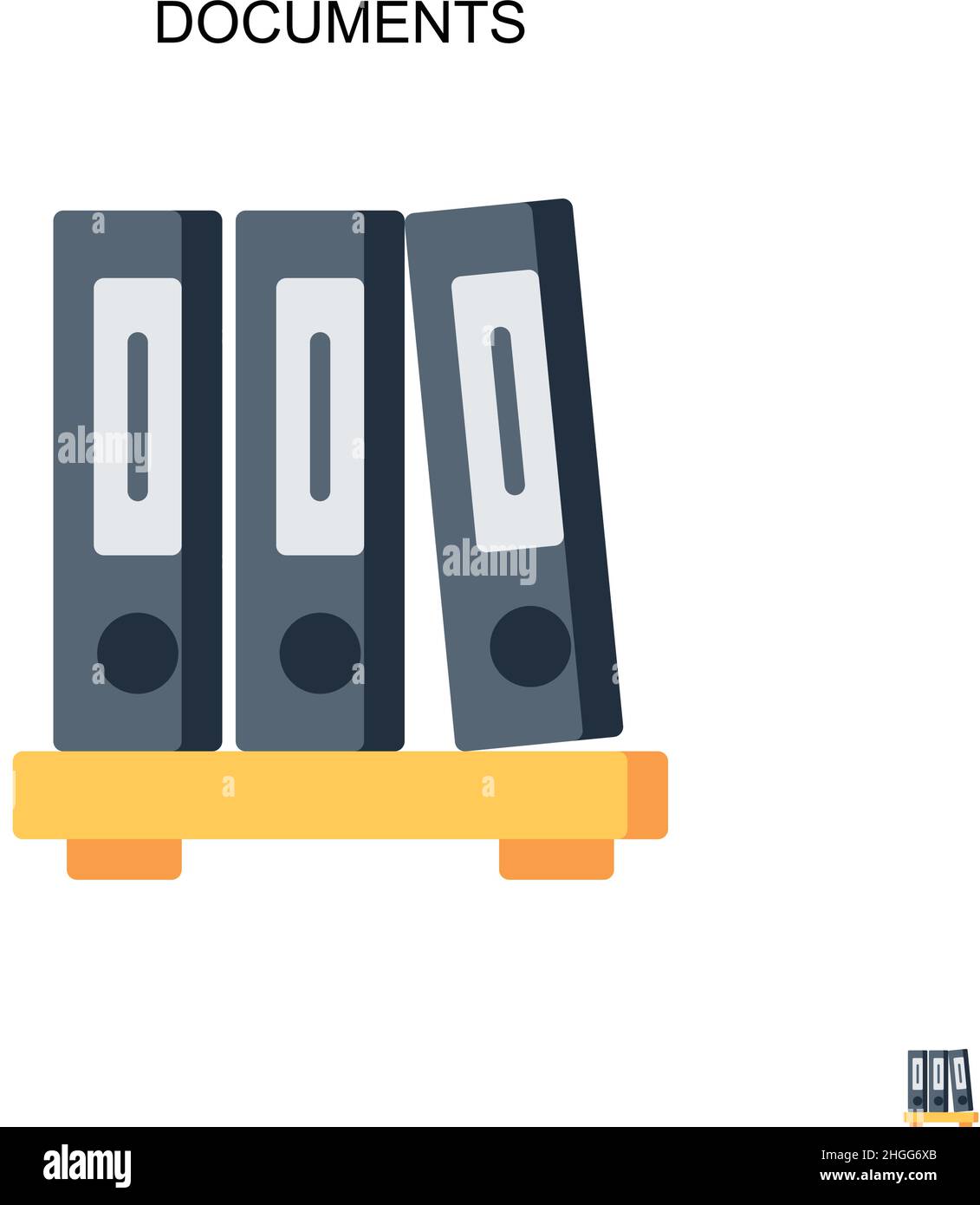 Documents Simple vector icon.Perfect color modern pictogram on editable ...