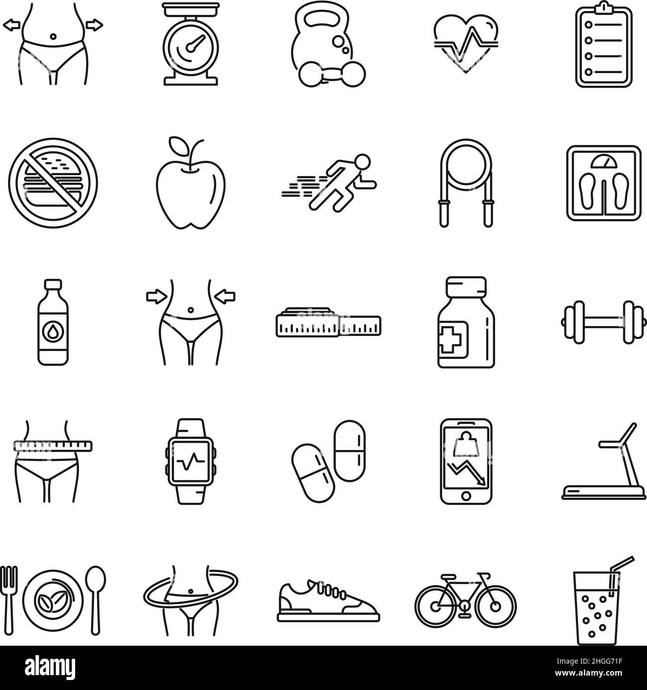 Overweight girl and fat tummy Stock Vector Images - Alamy