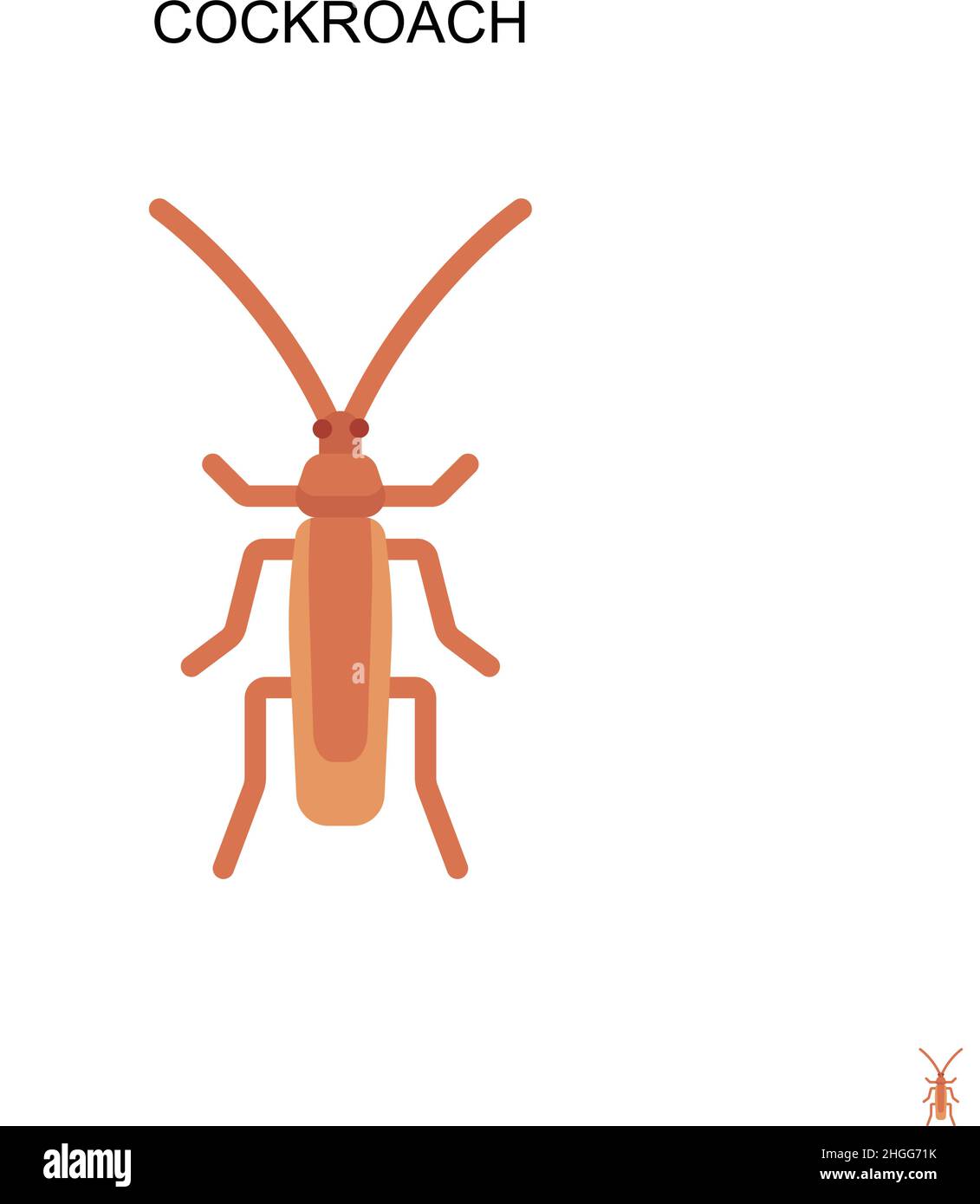 Cockroach Simple vector icon.Perfect color modern pictogram on editable ...