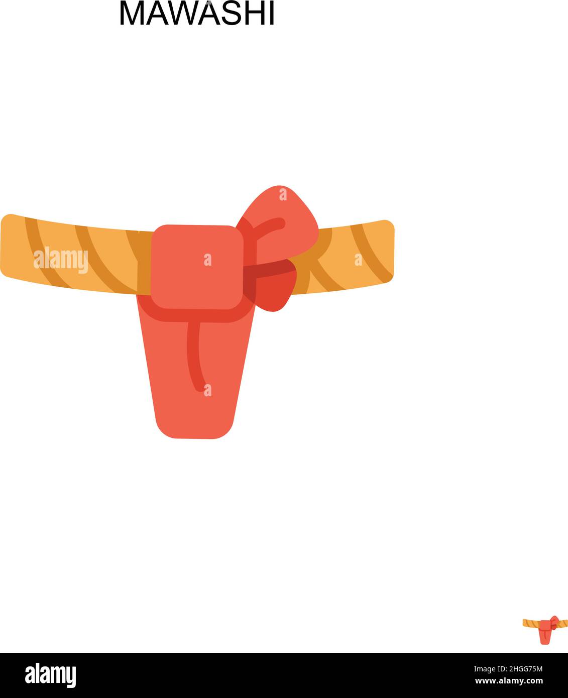 Mawashi Simple vector icon.Perfect color modern pictogram on editable ...