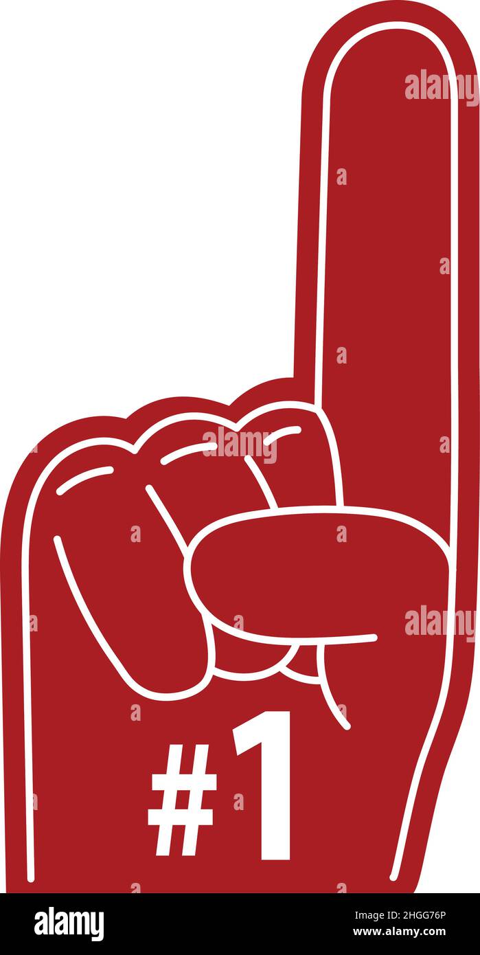 foam hand number one Stock Vector Image & Art - Alamy