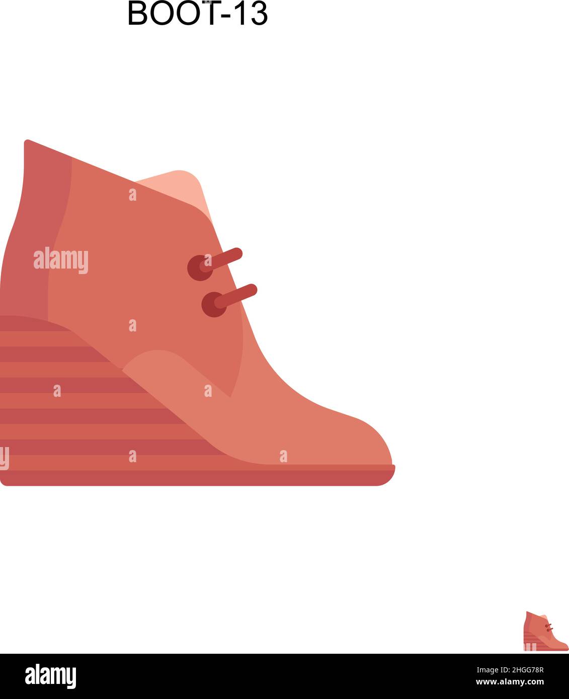 Boot-13 Simple vector icon.Perfect color modern pictogram on editable ...