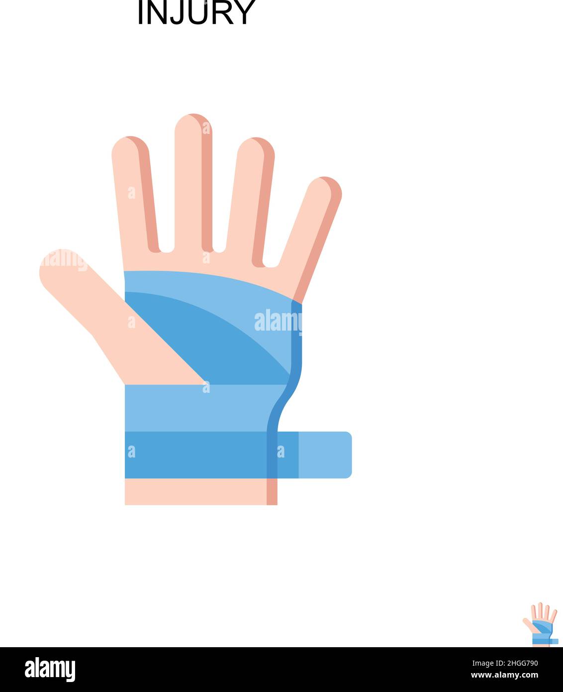 Injury Simple vector icon.Perfect color modern pictogram on editable ...