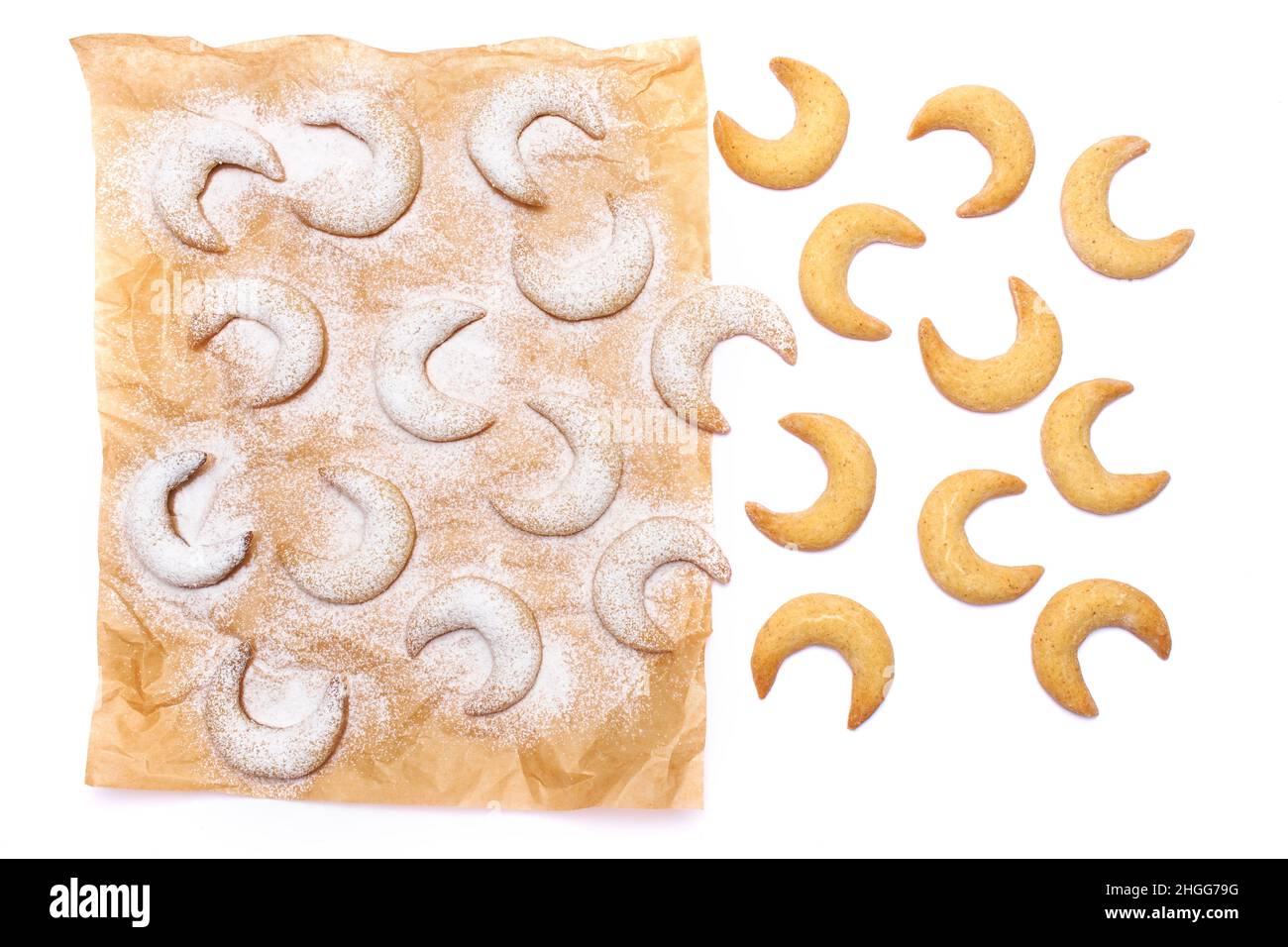 Traditional German or Austrian Vanillekipferl vanilla kipferl cookies ...