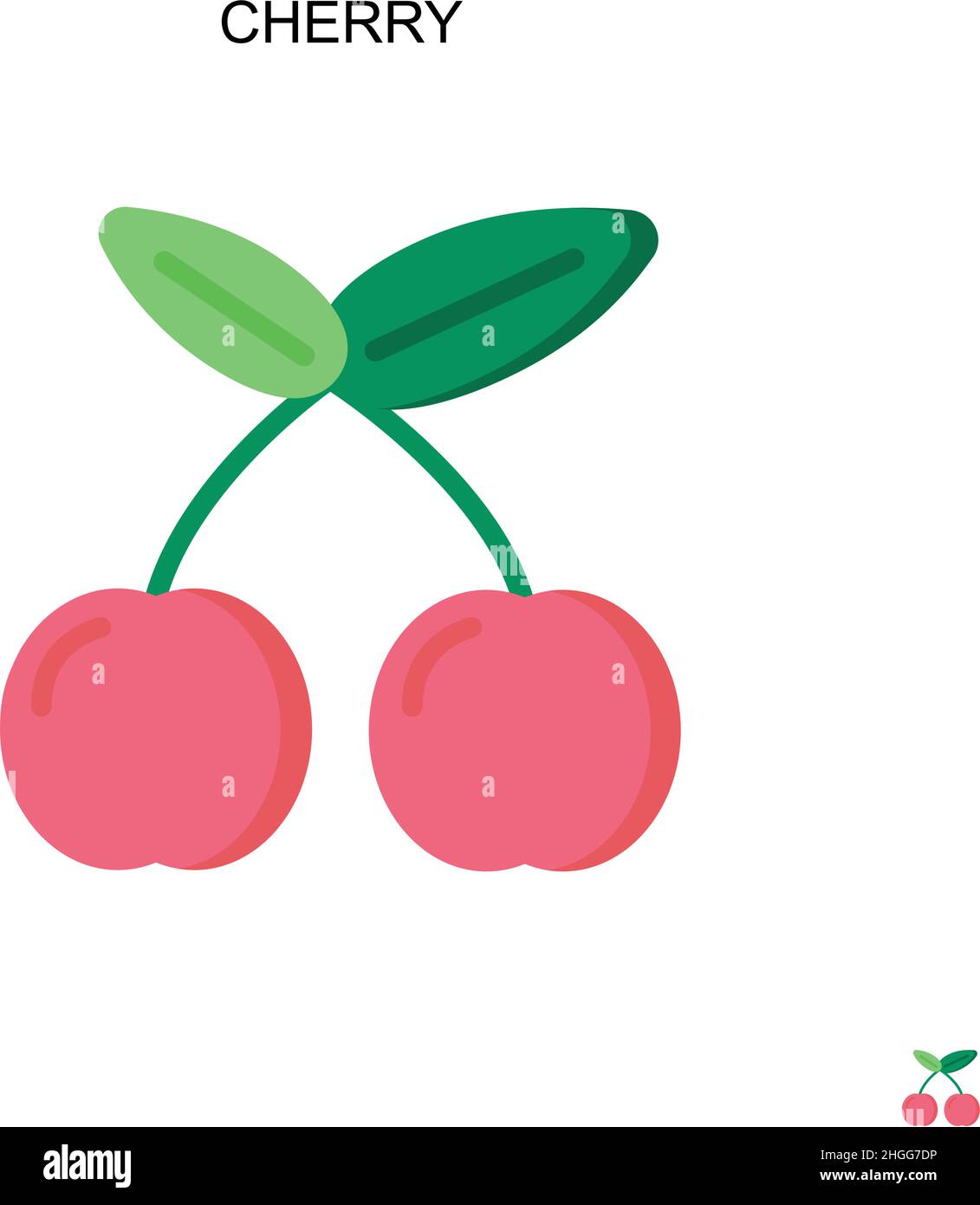 Cherry Simple vector icon.Perfect color modern pictogram on editable ...