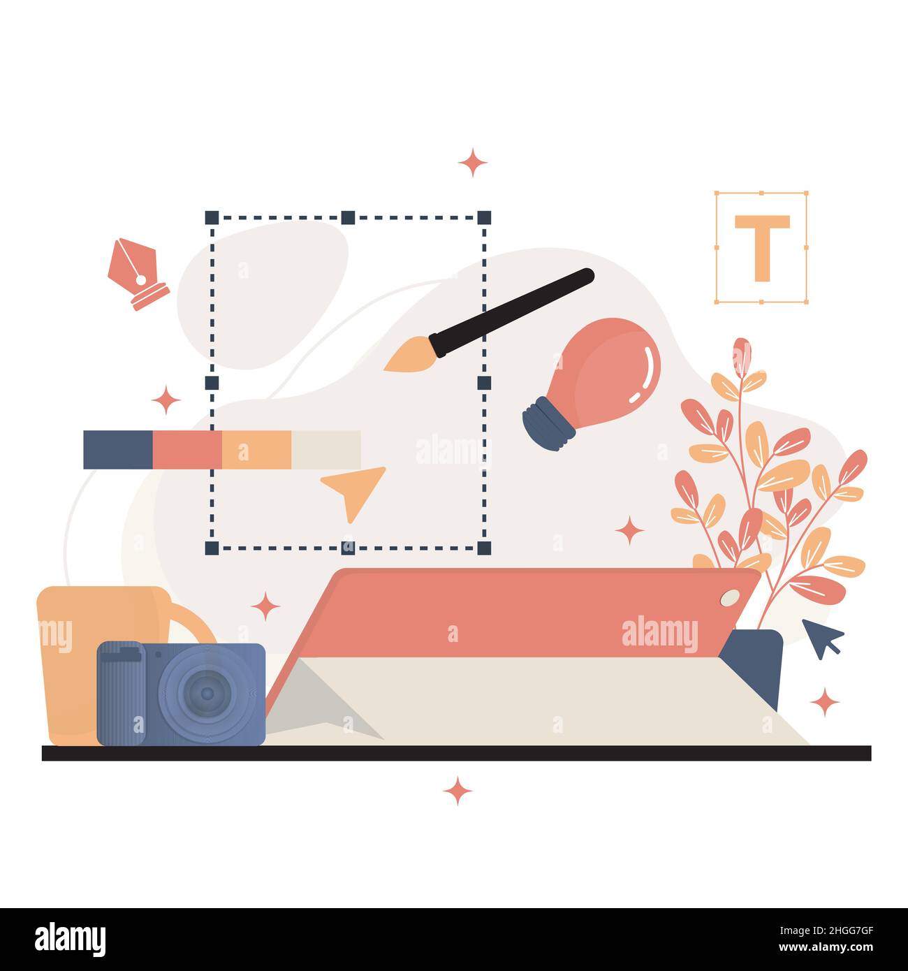 Palette tool Stock Vector Images - Alamy