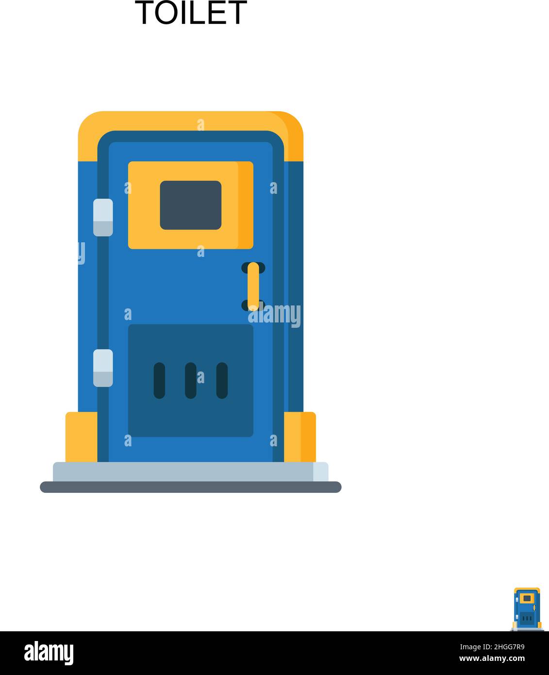 Toilet Simple vector icon.Perfect color modern pictogram on editable ...