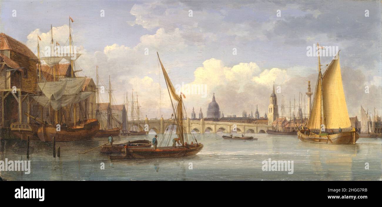 William Anderson - London Bridge with St Paul's Cathedral - 1815 Stock ...
