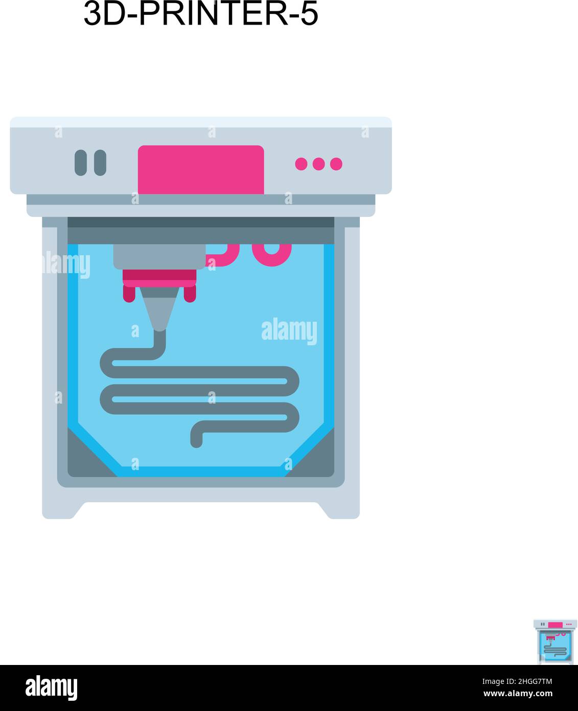 3d-printer-5 Simple vector icon.Perfect color modern pictogram on ...