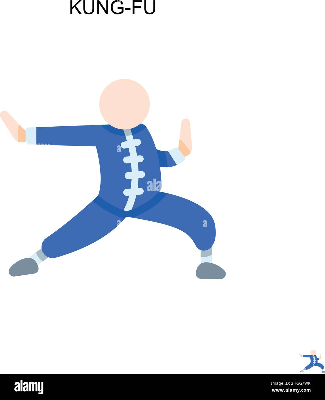 Kung-fu Simple vector icon.Perfect color modern pictogram on editable ...